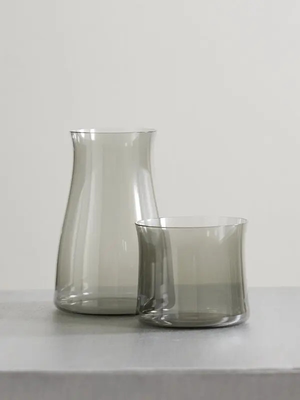 LOBMEYR Night Crystal Glass Decanter And Tumbler Set - Gray