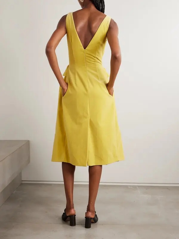 JW Anderson Cotton-velvet Midi Dress