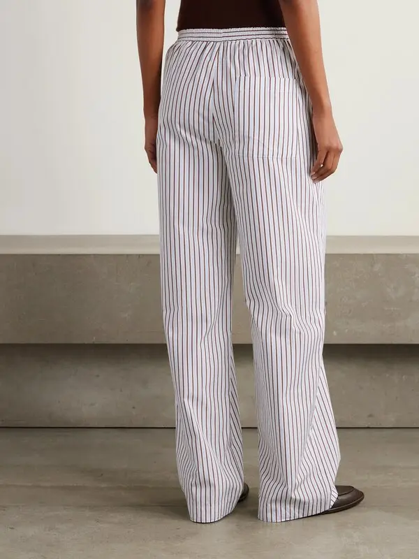 Loulou De Saison Cisco Striped Cotton-poplin Wide-leg Pants - Multi