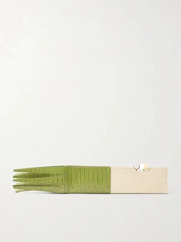 Jacquemus Poireau Textured-leather Clutch