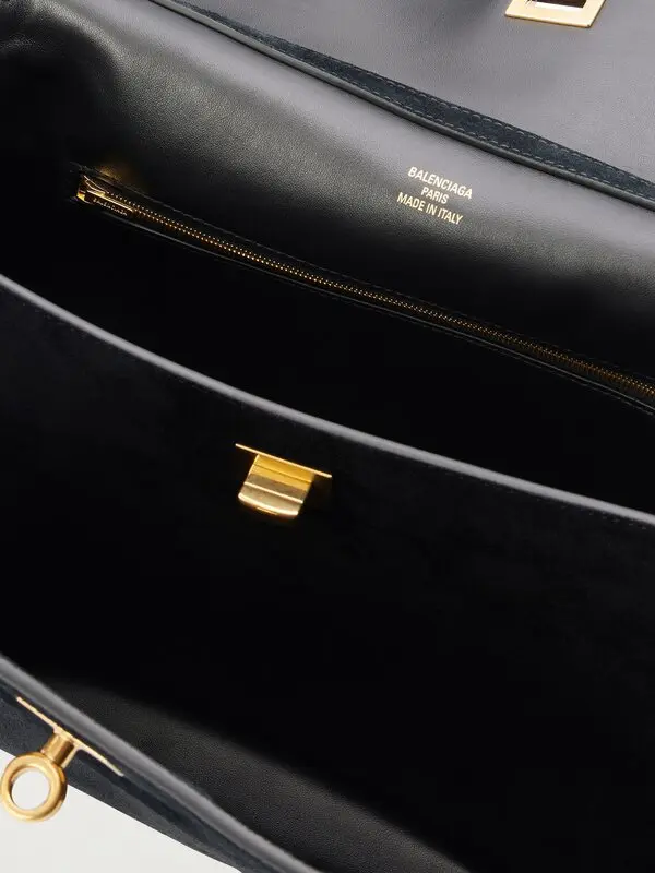 Balenciaga Rodeo Suede Shoulder Bag - Black