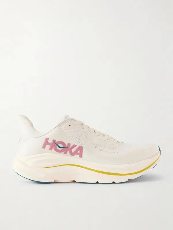 Hoka One One Hoka Clifton 10 Jacquard-mesh And Rubber Trimmed Sneakers - Neutrals