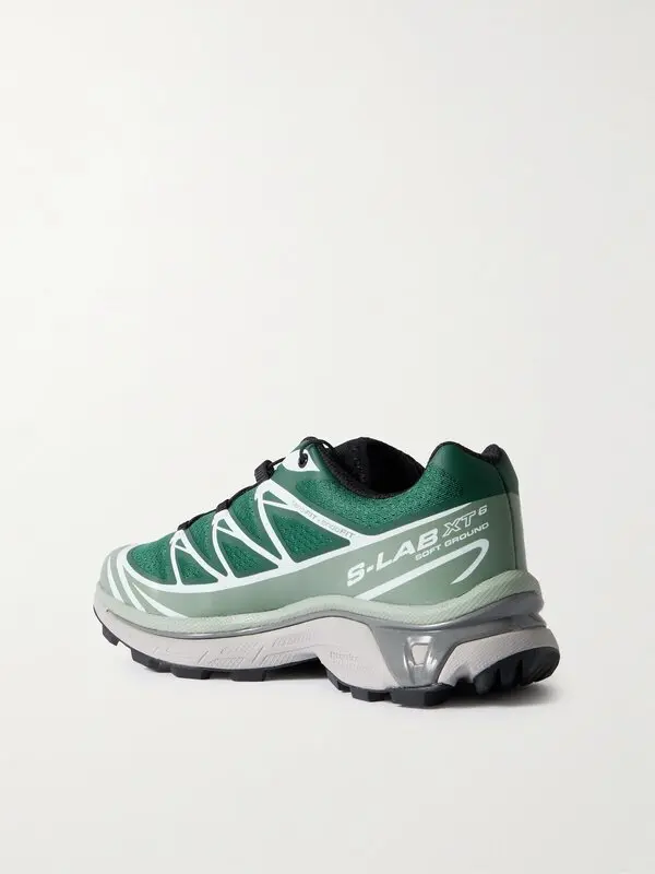 SALOMON Xt-6 Rubber-trimmed Mesh Sneakers - Green
