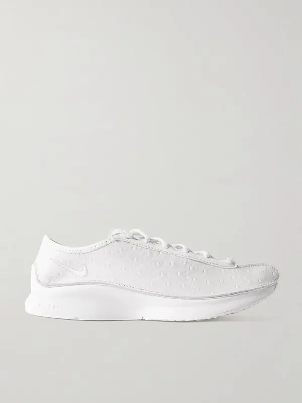 Nike Air Superfly Ostrich-effect Leather Sneakers - Neutrals