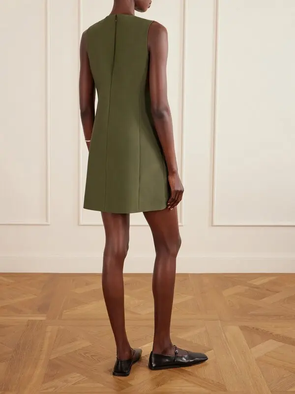 Veronica De Piante Melodie Cotton And Silk-blend Mini Dress