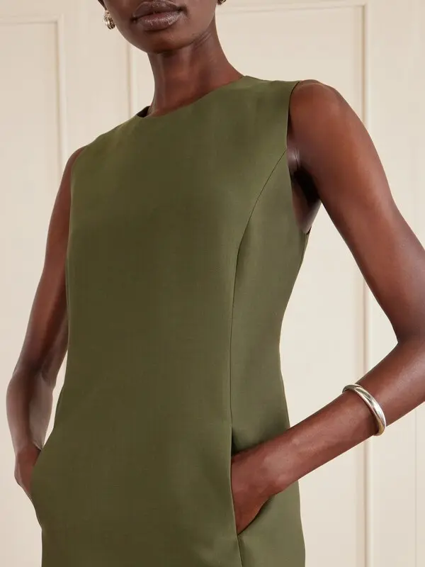 Veronica De Piante Melodie Cotton And Silk-blend Mini Dress