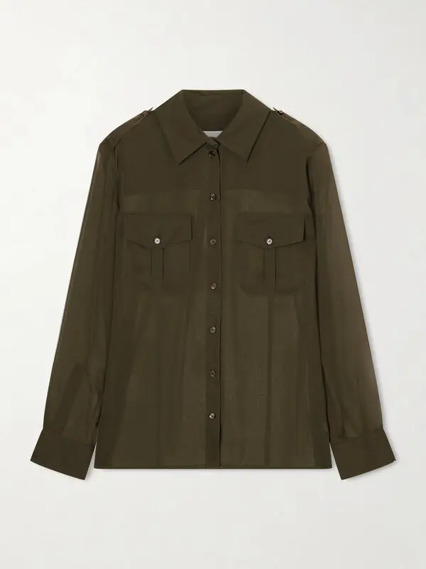 Veronica De Piante Daphne Silk-georgette Shirt
