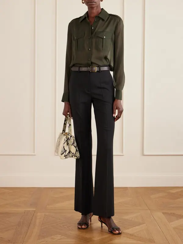 Veronica De Piante Daphne Silk-georgette Shirt