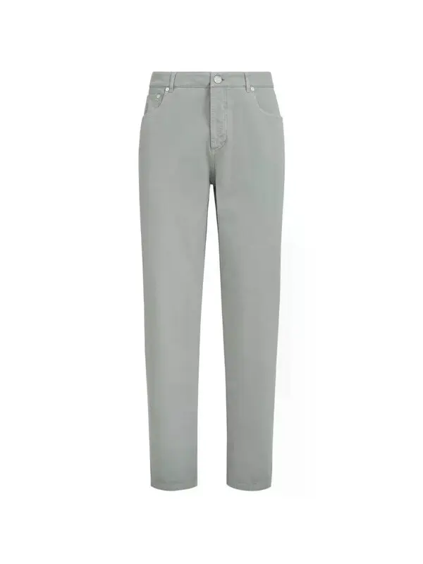 Brunello Cucinelli Garment-dyed Trousers - Green