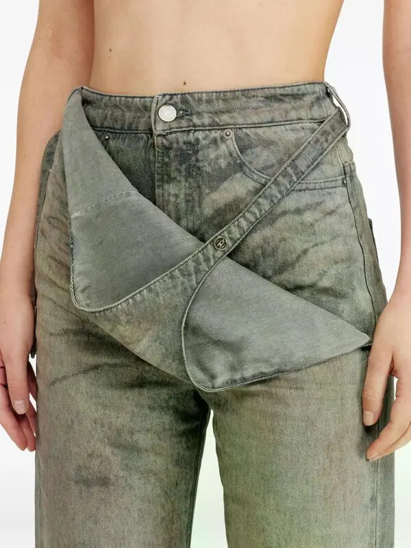 DIESEL® D-thalira Deconstructed Self-tie Belt Jeans