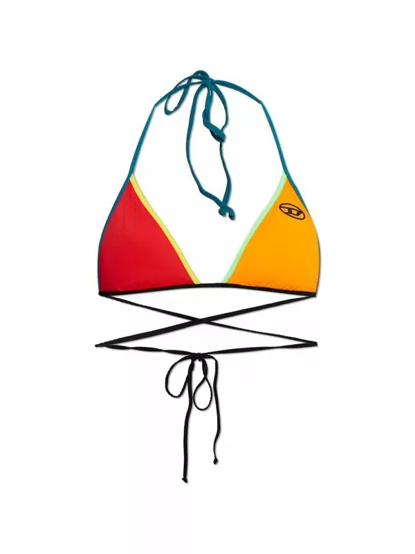 DIESEL® Logo Triangle Bikini Top - Red
