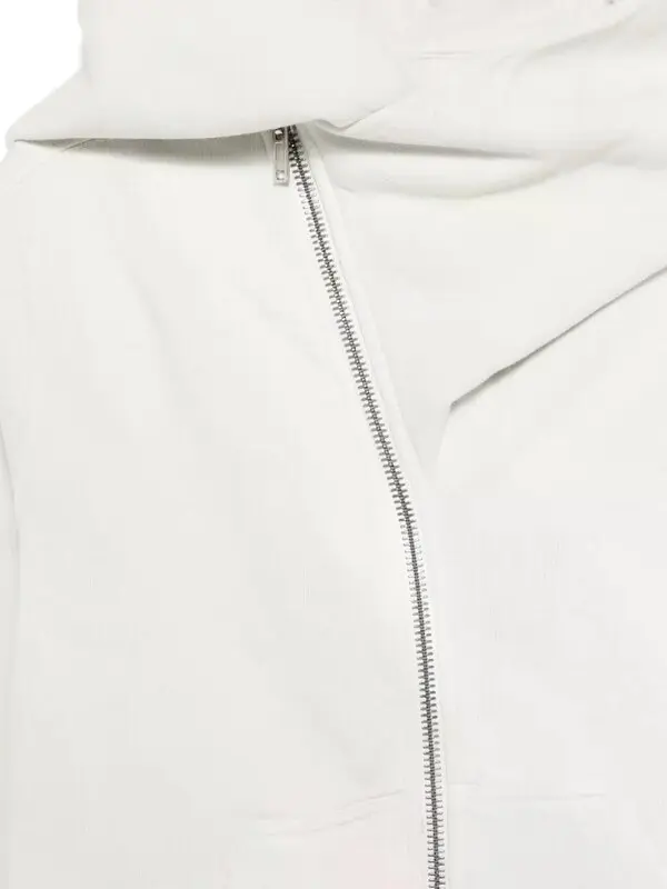 Rick Owens Asymmetric Zip-front Hoodie - Grey