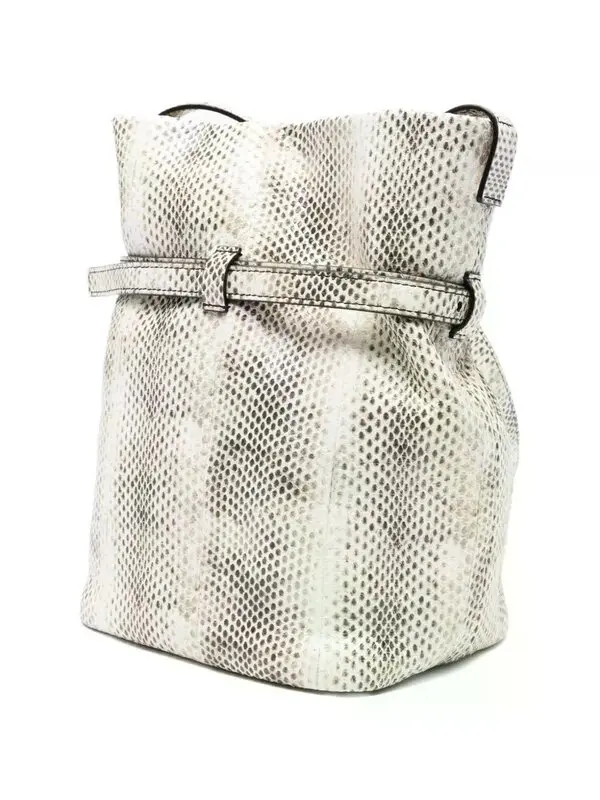Emporio Armani Snake-effect Leather Bucket Bag