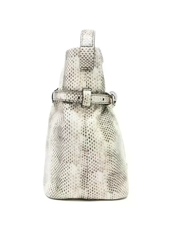 Emporio Armani Snake-effect Leather Bucket Bag