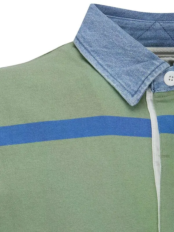 Gramicci Striped Polo Shirt - Green