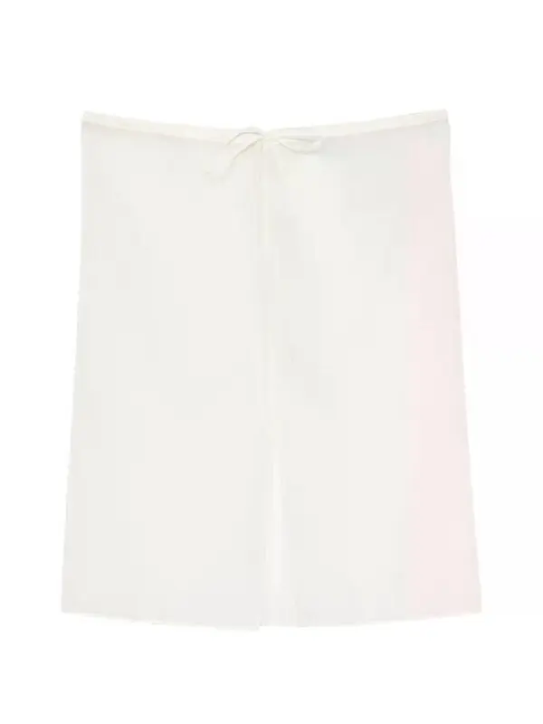 DUNST Midi Skirt With Drawstring - Neutrals