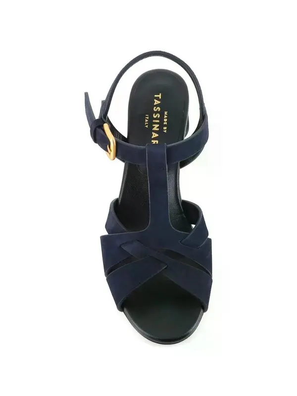 TASSINARI Buckled Suede Sandals - Blue