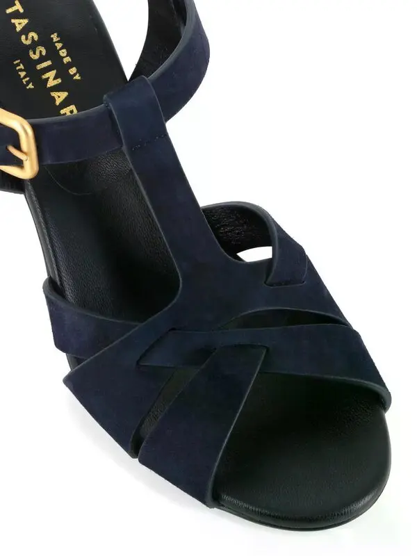 TASSINARI Buckled Suede Sandals - Blue