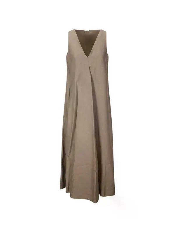 M.S.M. Sleeveless V-neck A-line Dress