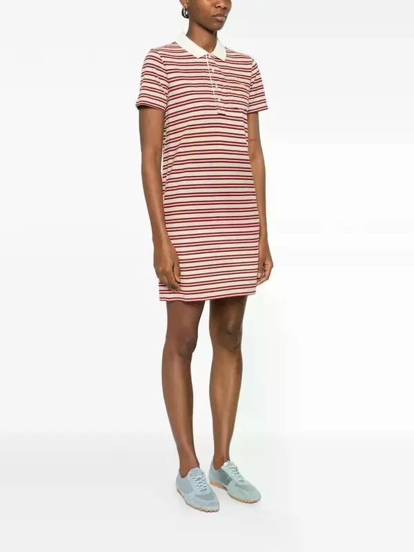 A.p.c. Striped Mini Dress - Neutrals