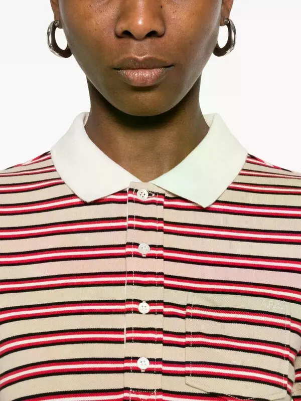 A.p.c. Striped Mini Dress - Neutrals