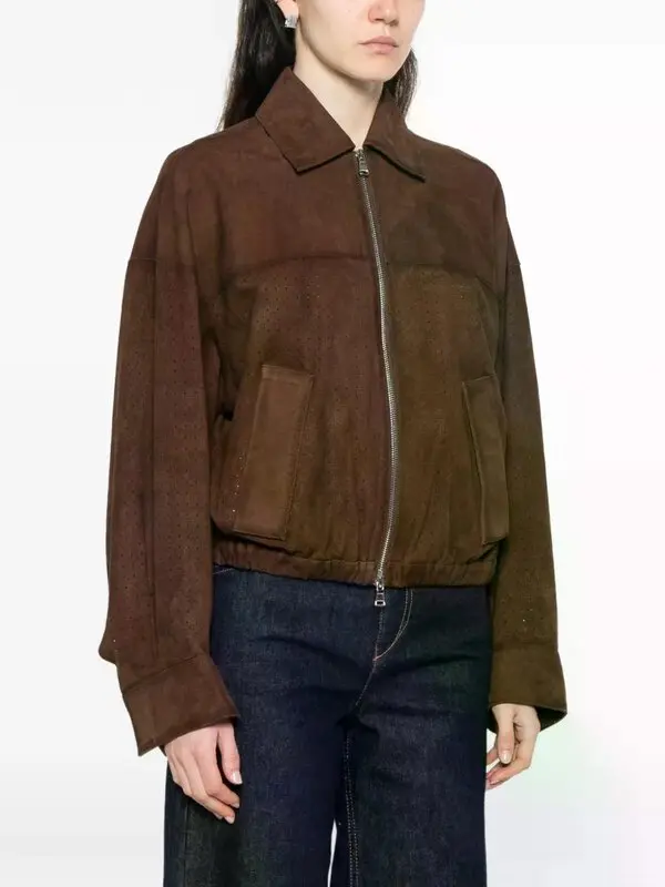BULLY Perforated Leather Zip Jacket