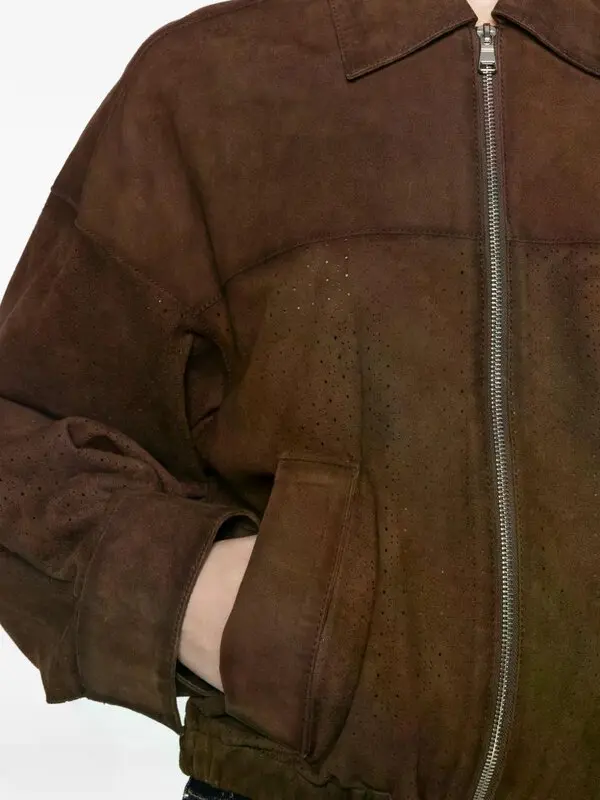 BULLY Perforated Leather Zip Jacket