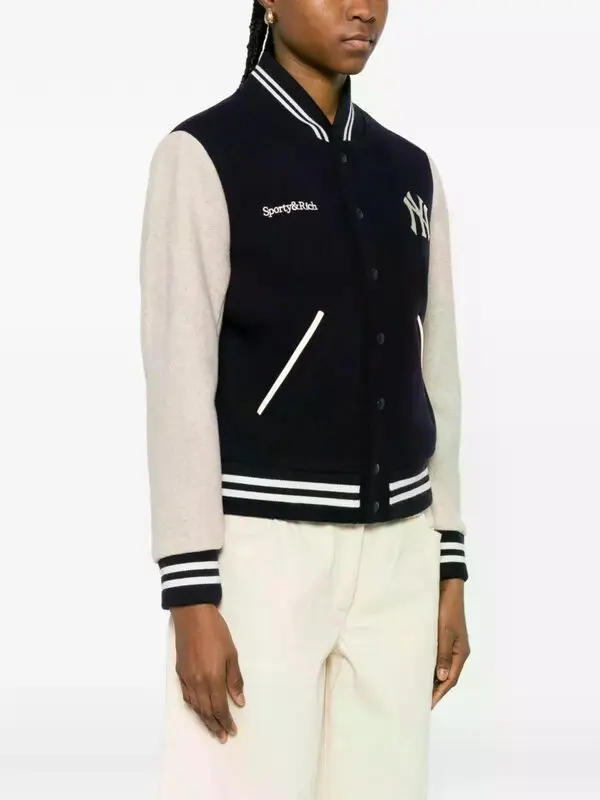 SPORTY & RICH Striped Trim Jacket