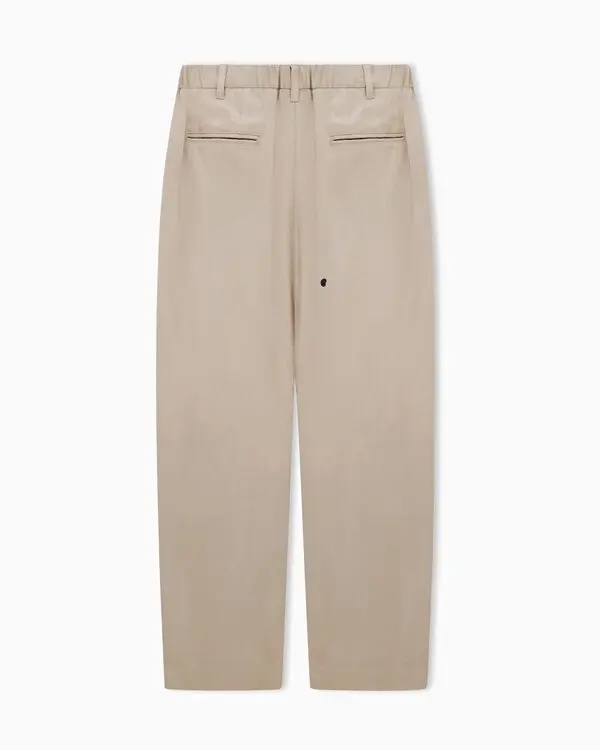 Giorgio Armani Faded Viscose Twill Pleated Trousers