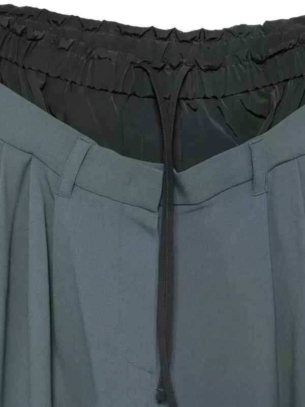 SYSTEM Pleated Drawstring Trousers