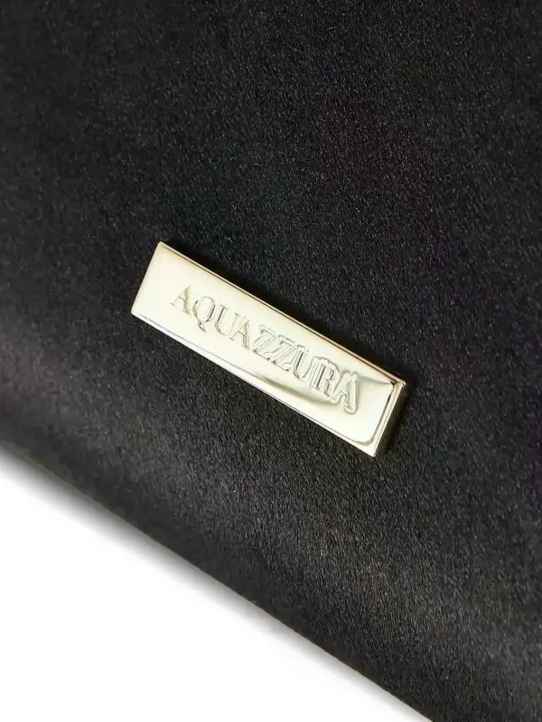 AQUAZZURA Bow Tie Clutch - Black