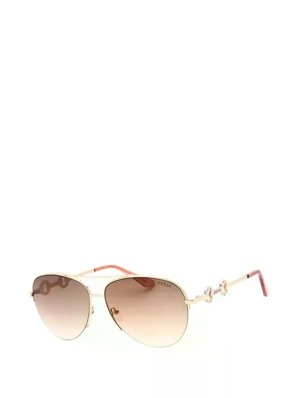 Guess Embellished Pilot Sunglasses