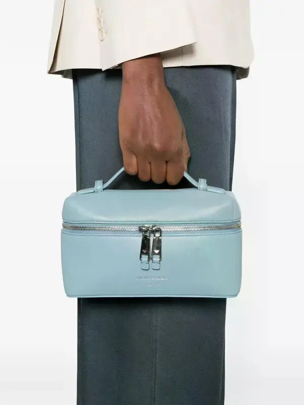 Emporio Armani Mini Leather Tote - Blue