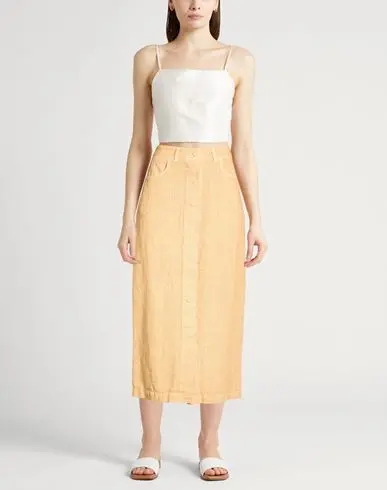 120% Lino Flared Midi Skirt