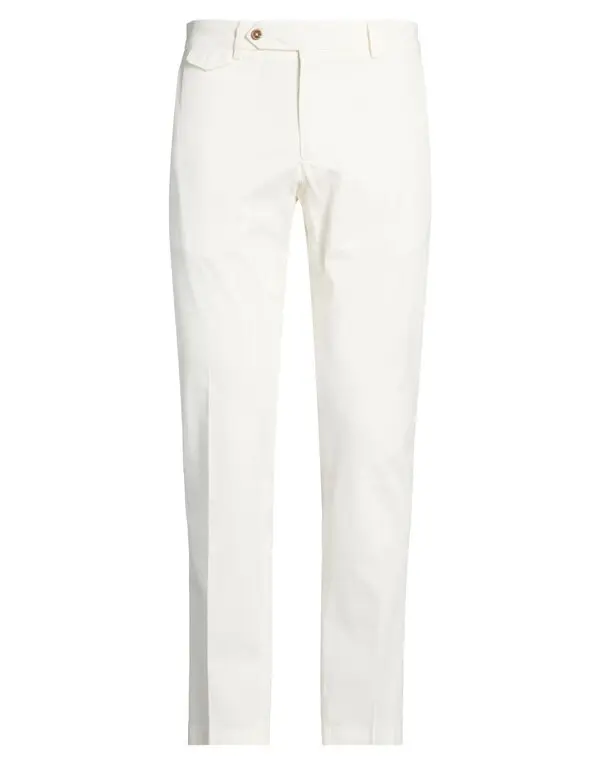 PAOLONI Pants Dark Size Cotton, Elastane - White