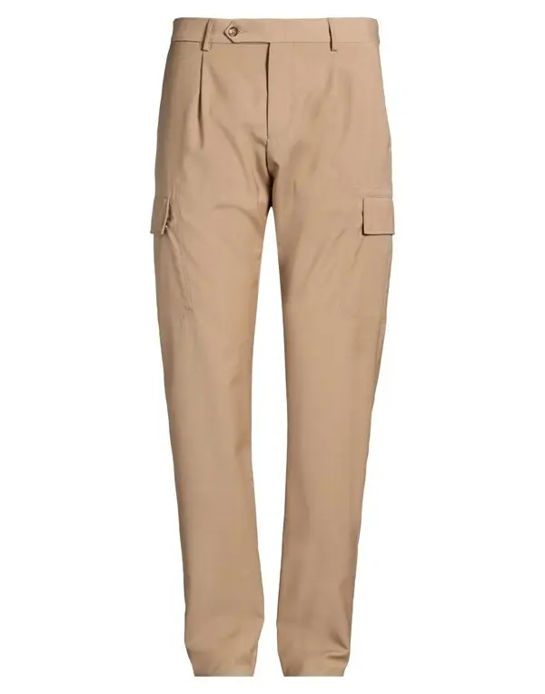 PAOLONI Pants Sand Size Polyester, Wool, Elastane