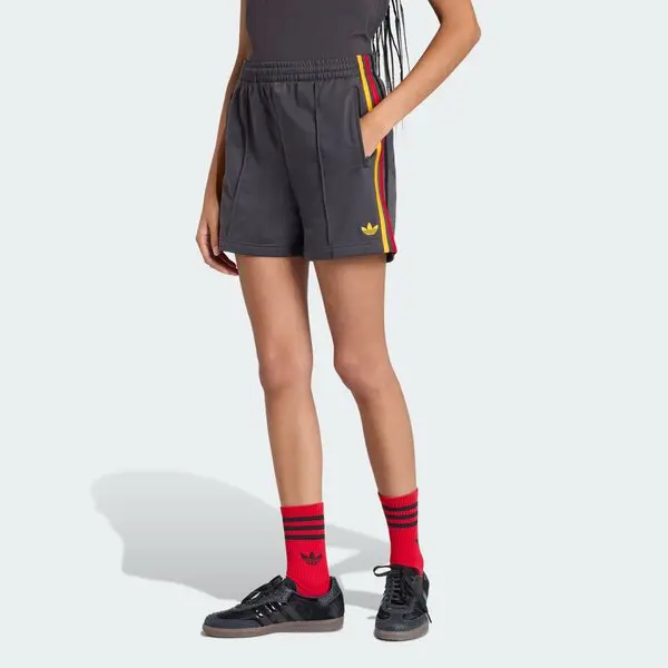 Adidas Firebird Classic Shorts - Utility Black / Collegiate Gold / Power Red / Black