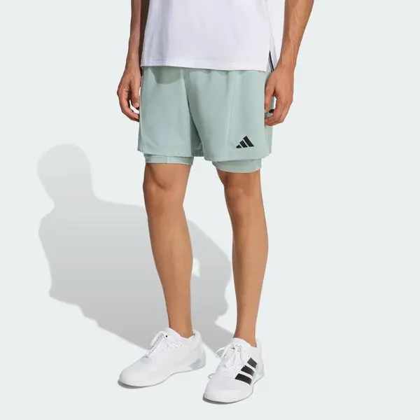 Adidas D4t Workout 2in1 Shorts - Wonder Sage