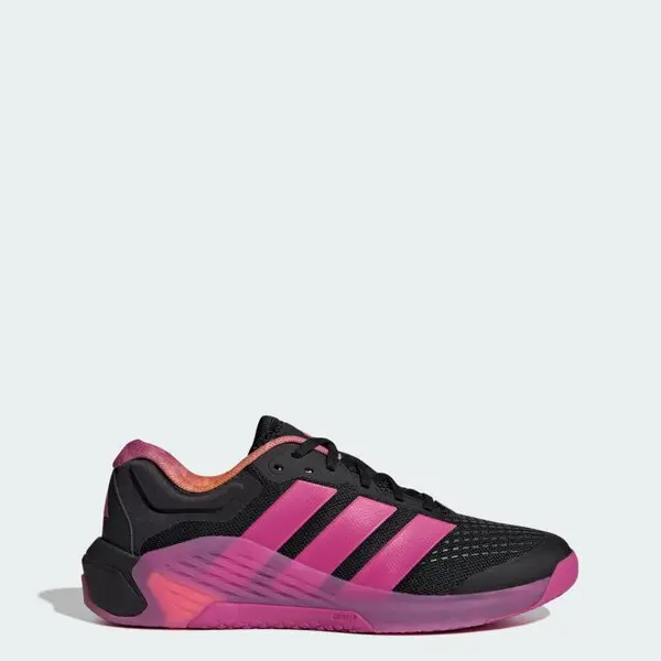 Adidas Dropset 4 Power Training Shoes - Core Black / Semi Lucid Fuchsia / Lucid Tangerine