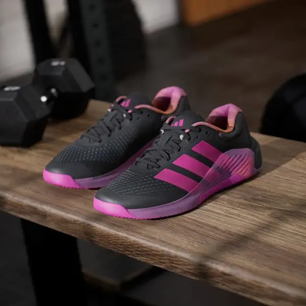 Adidas Dropset 4 Power Training Shoes - Core Black / Semi Lucid Fuchsia / Lucid Tangerine