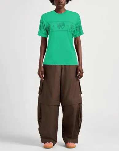 CHIARA FERRAGNI Printed Cotton T-shirt - Green