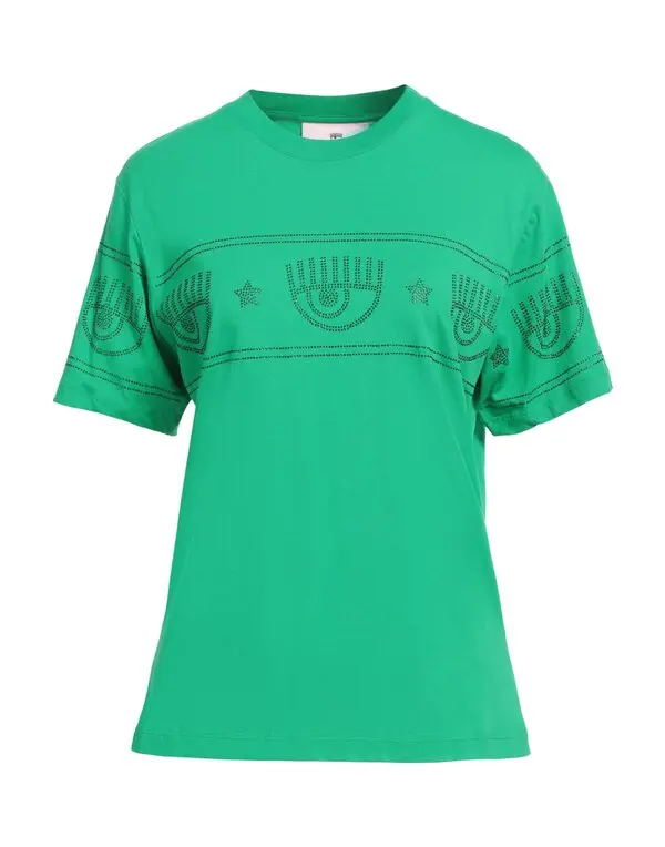 CHIARA FERRAGNI Printed Cotton T-shirt - Green