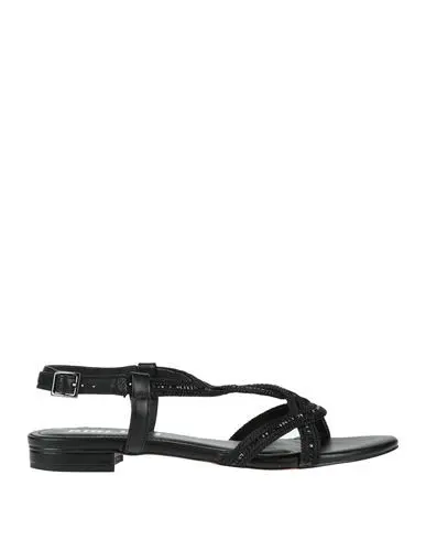 BIBI LOU Appliquéd Slingback Sandals - Black