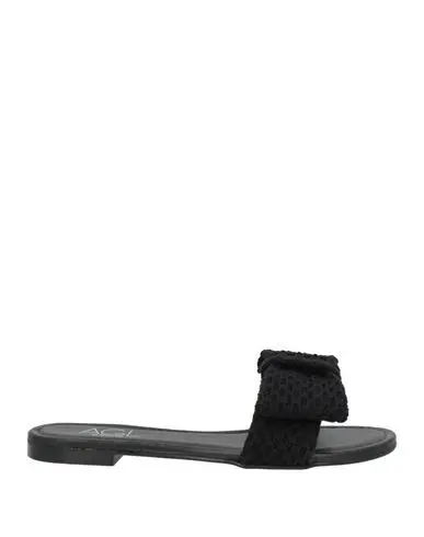 Agl Slide Sandals With Bow Detailing - Black