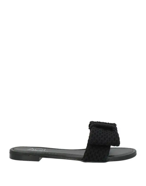 Agl Slide Sandals With Bow Detailing - Black