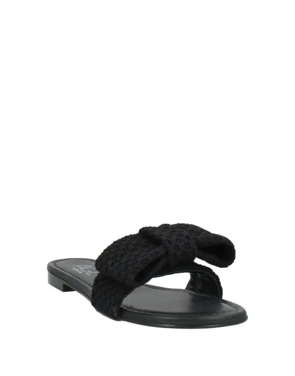 Agl Slide Sandals With Bow Detailing - Black