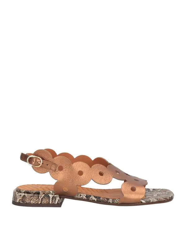 Chie Mihara Bronze Leather Sandals