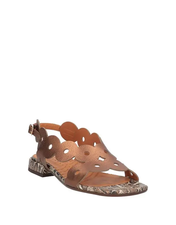 Chie Mihara Bronze Leather Sandals