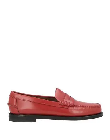 SEBAGO Glossed Leather Penny Loafers - Red