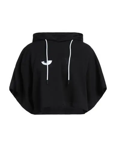 CHIARA FERRAGNI Cotton Terry Sweatshirt With Embroidered Logo - Black